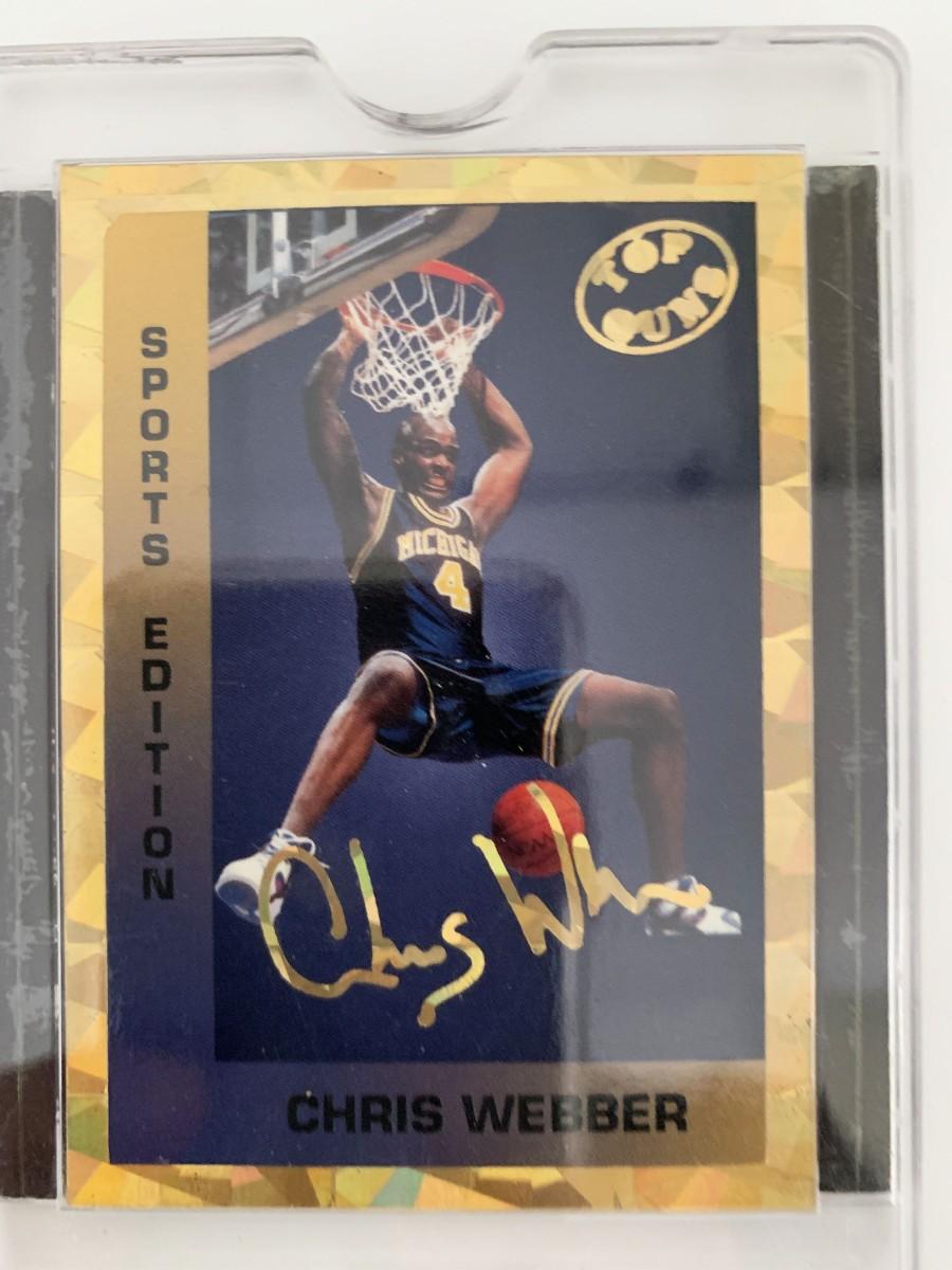 Chris Webber Top Guns Facsimile Signed Framed Basketball Card Sports ...