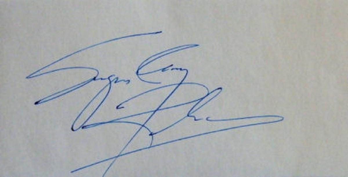 Sugar Ray Robinson signature slip | EstateSales.org