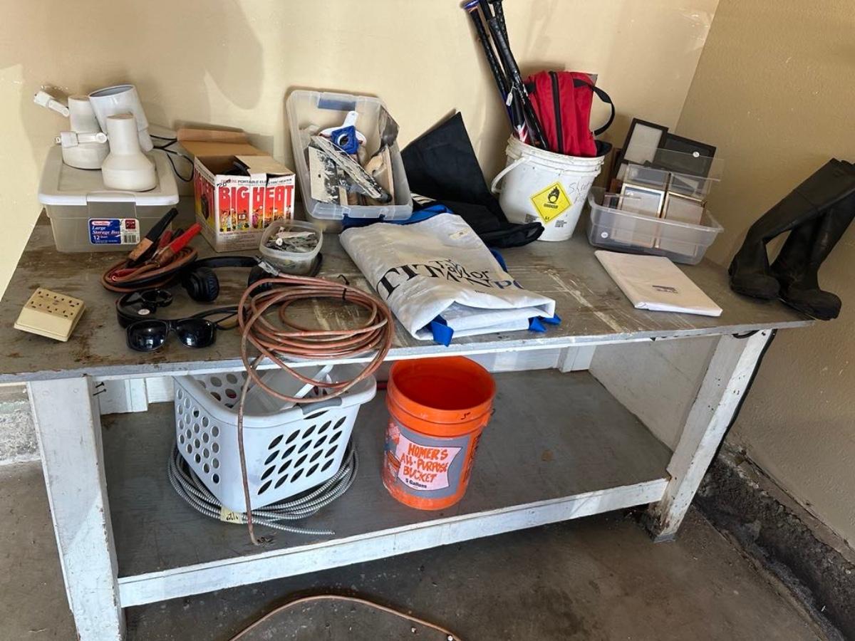 Lot 10: Garage table & more | EstateSales.org