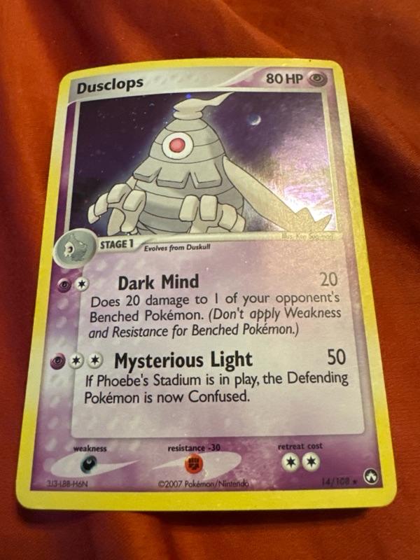 2007 RARE HOLO DUSCLOPS 14/108 EX POWERKEEPERS SET POKEMON CARD GO ...