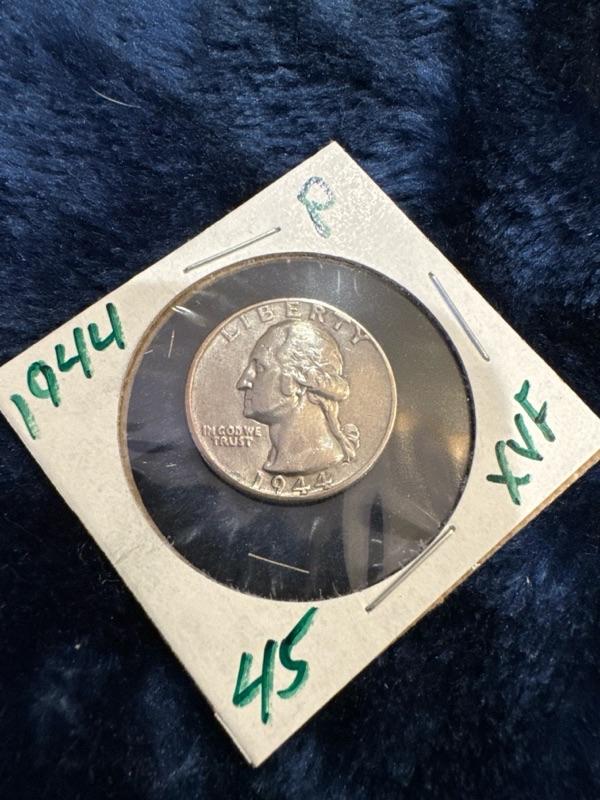 1944 P Quarter U S COIN SILVER XVF | EstateSales.org
