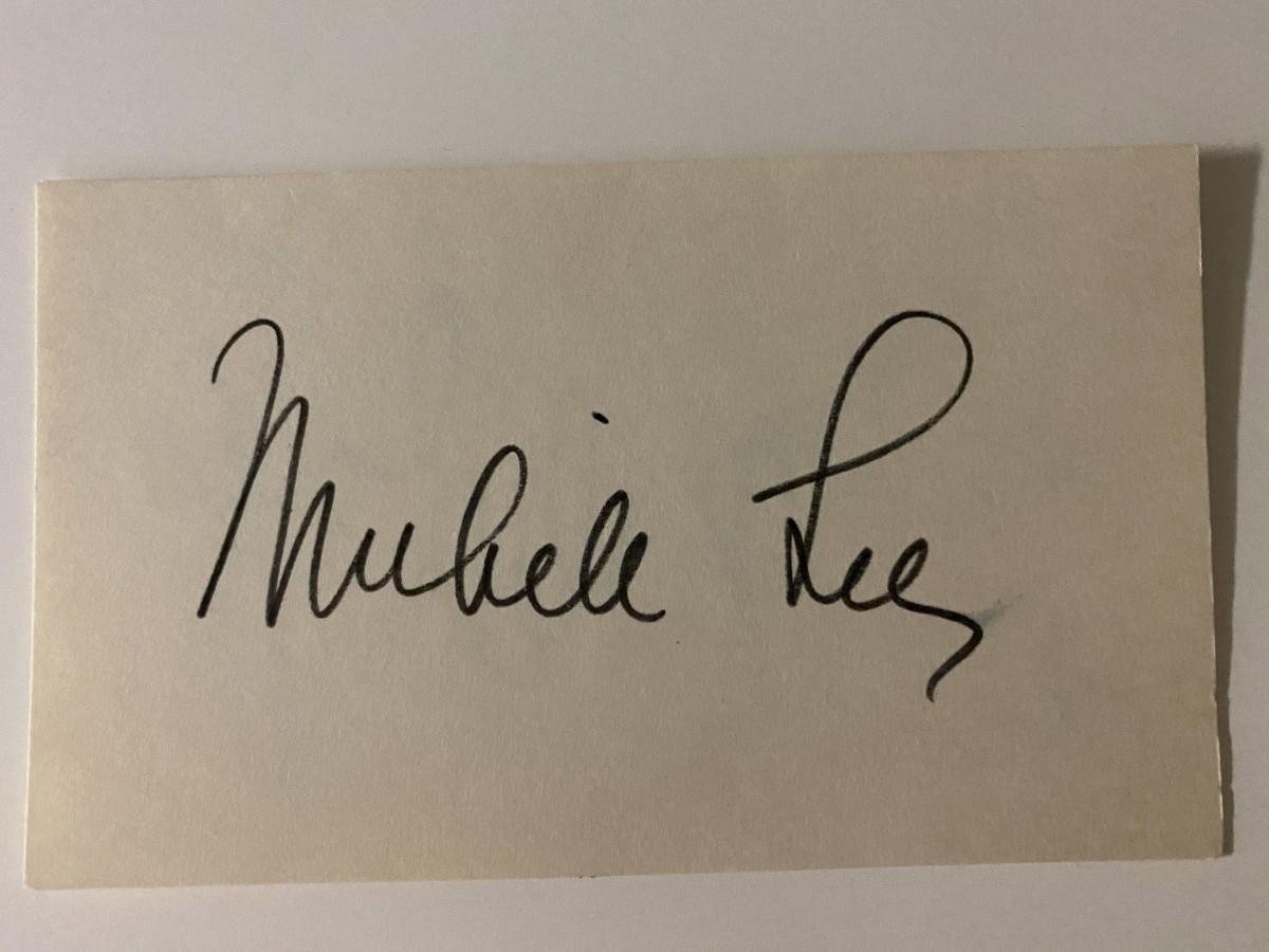 Knots Landing Michelle Lee signature cut | EstateSales.org