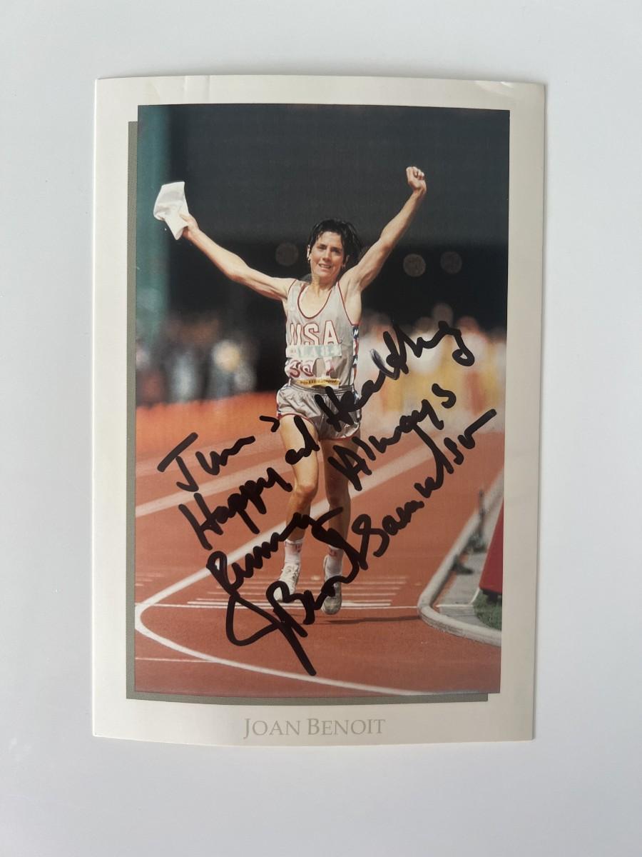 Gold Medalist Joan Benoit signed postcard | EstateSales.org