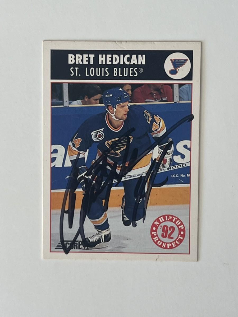St. Louis Blues Bret Hedican 1992 Score #471 signed trading card ...