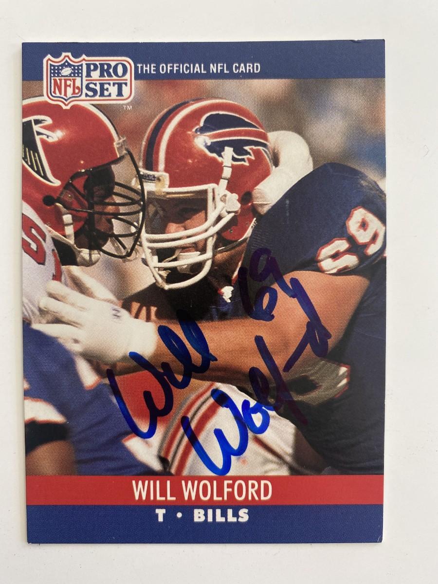 Buffalo Bills Will Wolford1990 NFL #445 signed trading card ...