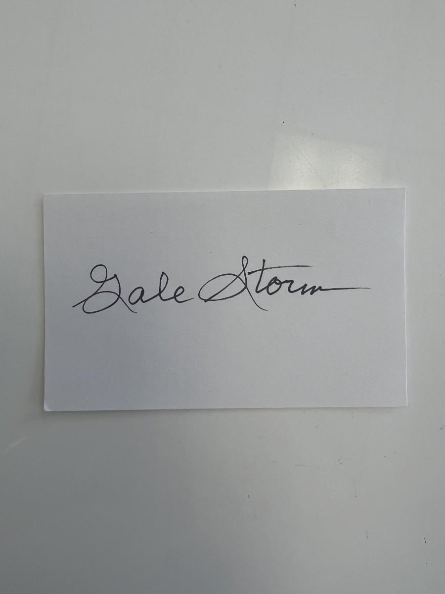 Actress and singer Gale Storm original signature | EstateSales.org