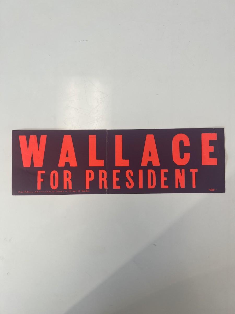 George Wallace campaign bumper sticker | EstateSales.org