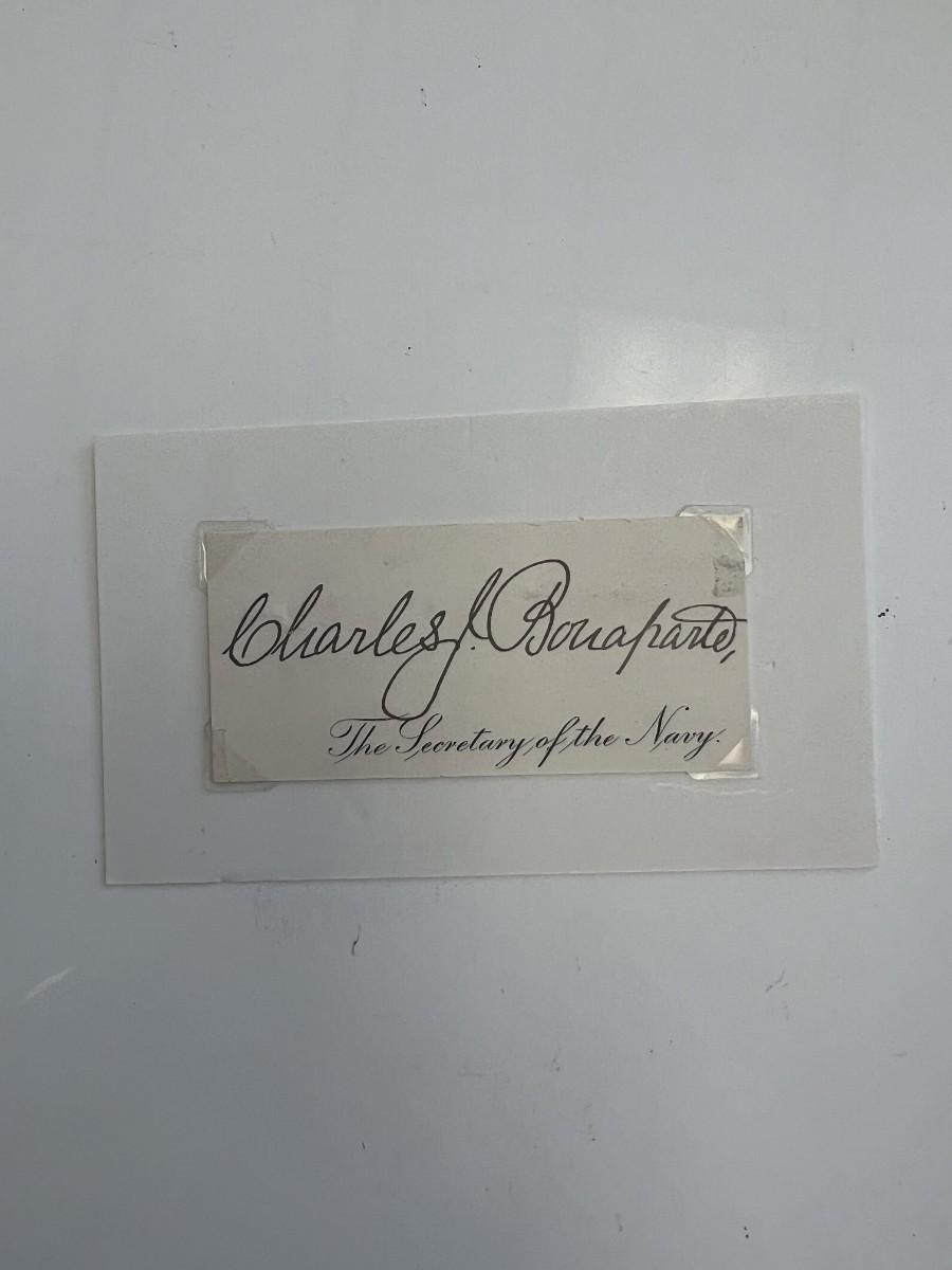 U.S. Attorney General Charles Bonaparte original signature ...