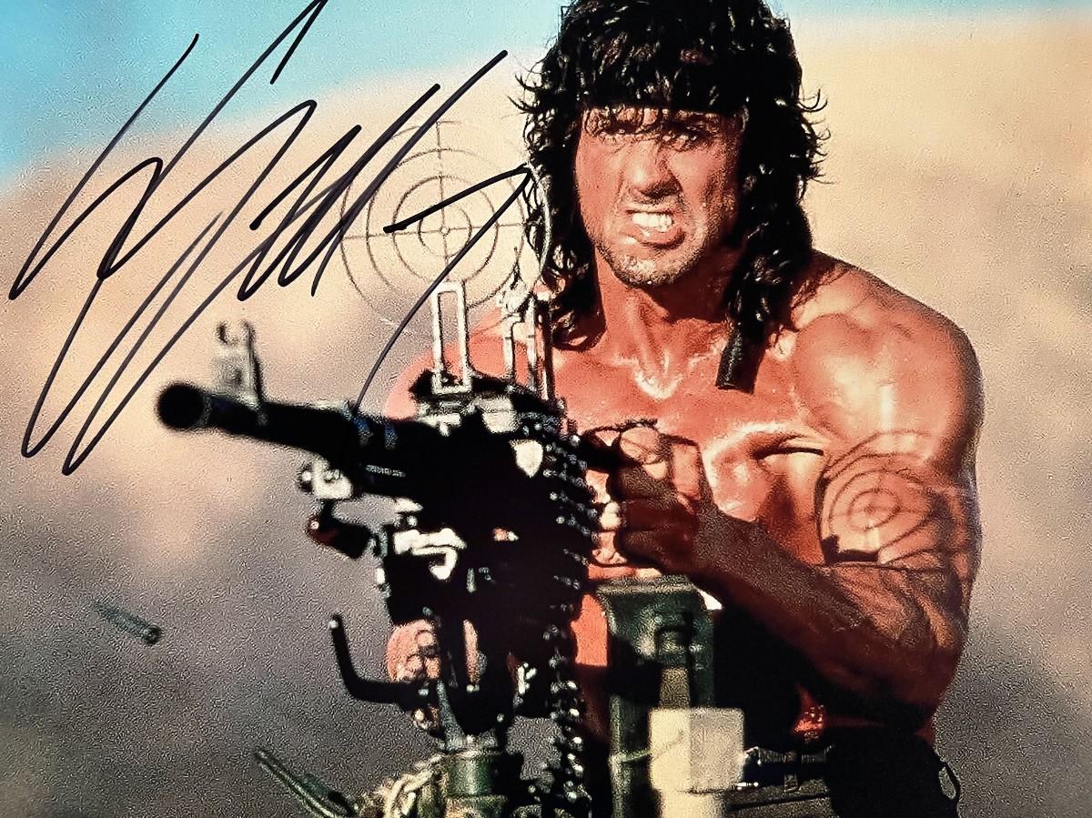 Rambo Sylvester Stallone signed photo | EstateSales.org