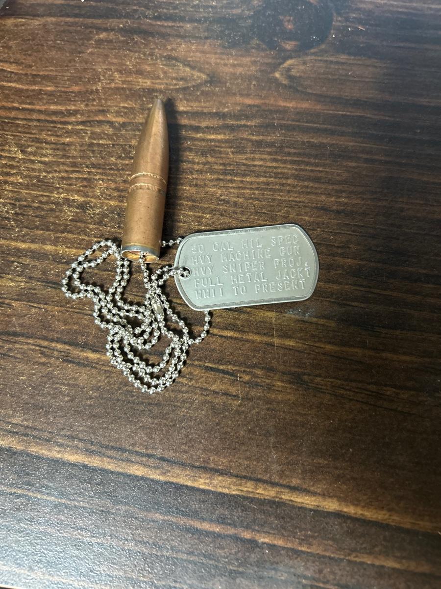 50 cal Heavy Sniper Projectile Dog Tag | EstateSales.org
