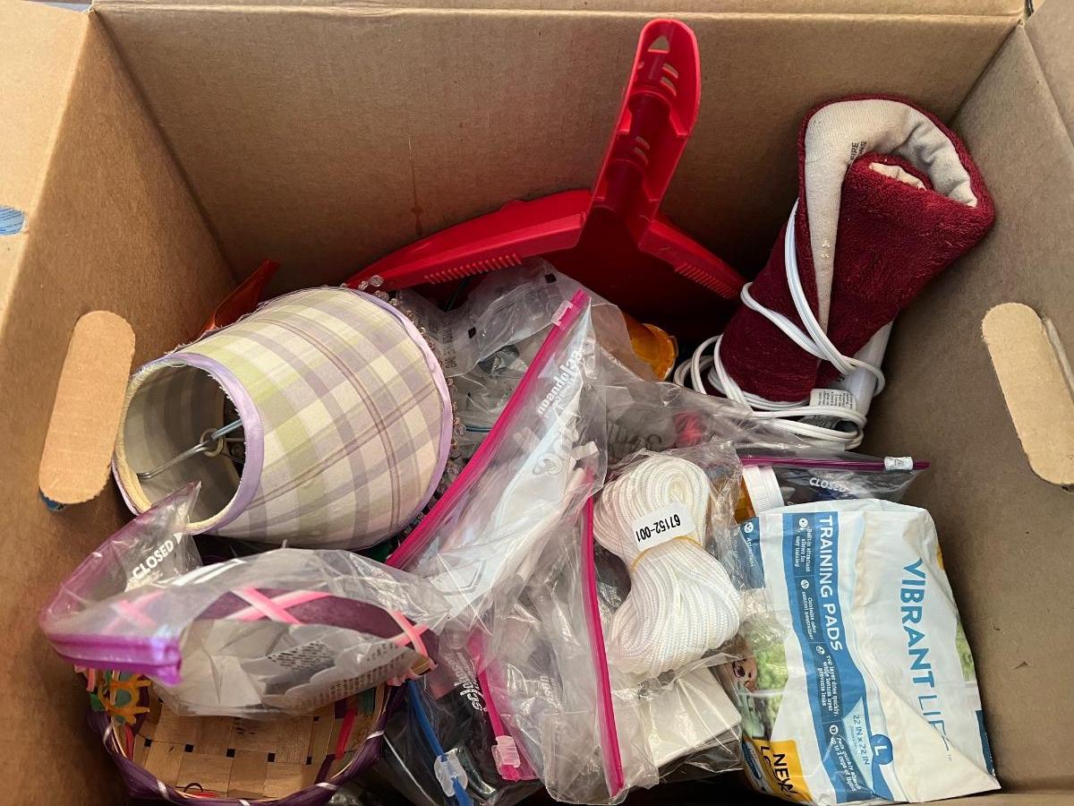 Box of Junk Drawer and Varied Household | EstateSales.org