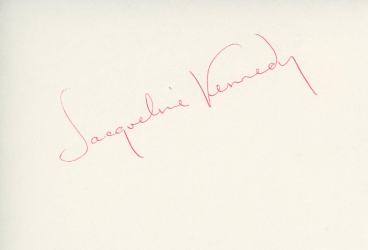 Jacqueline Kennedy signature cut | EstateSales.org