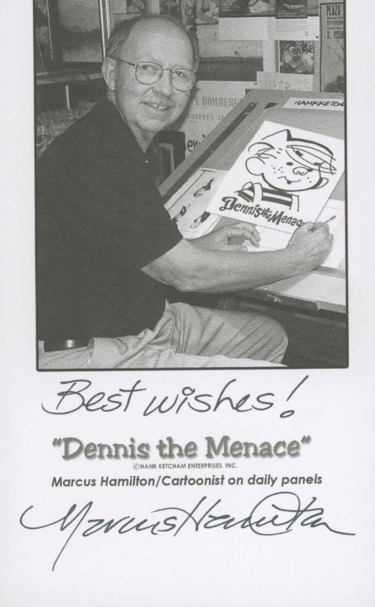 Dennis the Menace Marcus Hamilton signed photo | EstateSales.org