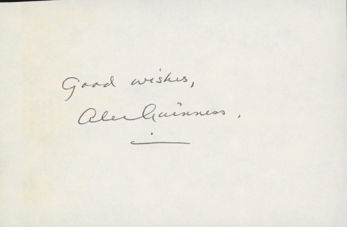 Star Wars Alec Guinness signature cut | EstateSales.org
