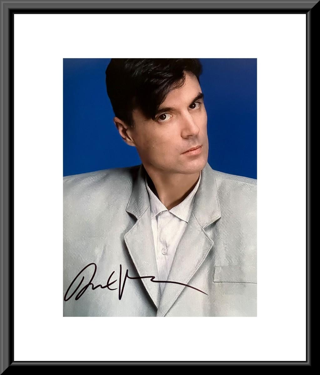 Talking Heads David Byrne signed photo | EstateSales.org