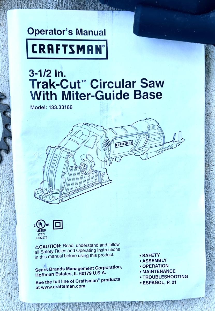 Craftsman Track Cut Circular Saw with Miter-Guide Base | EstateSales.org