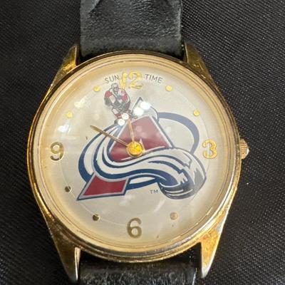 Vintage sun time, Colorado avalanche hockey watch | EstateSales.org