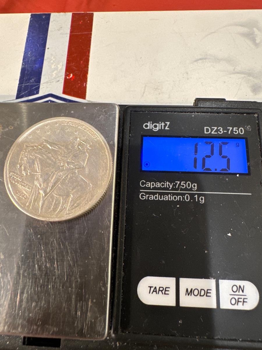 1925 STONE MOUNTAIN HALF 12.5 XVF SILVER | EstateSales.org