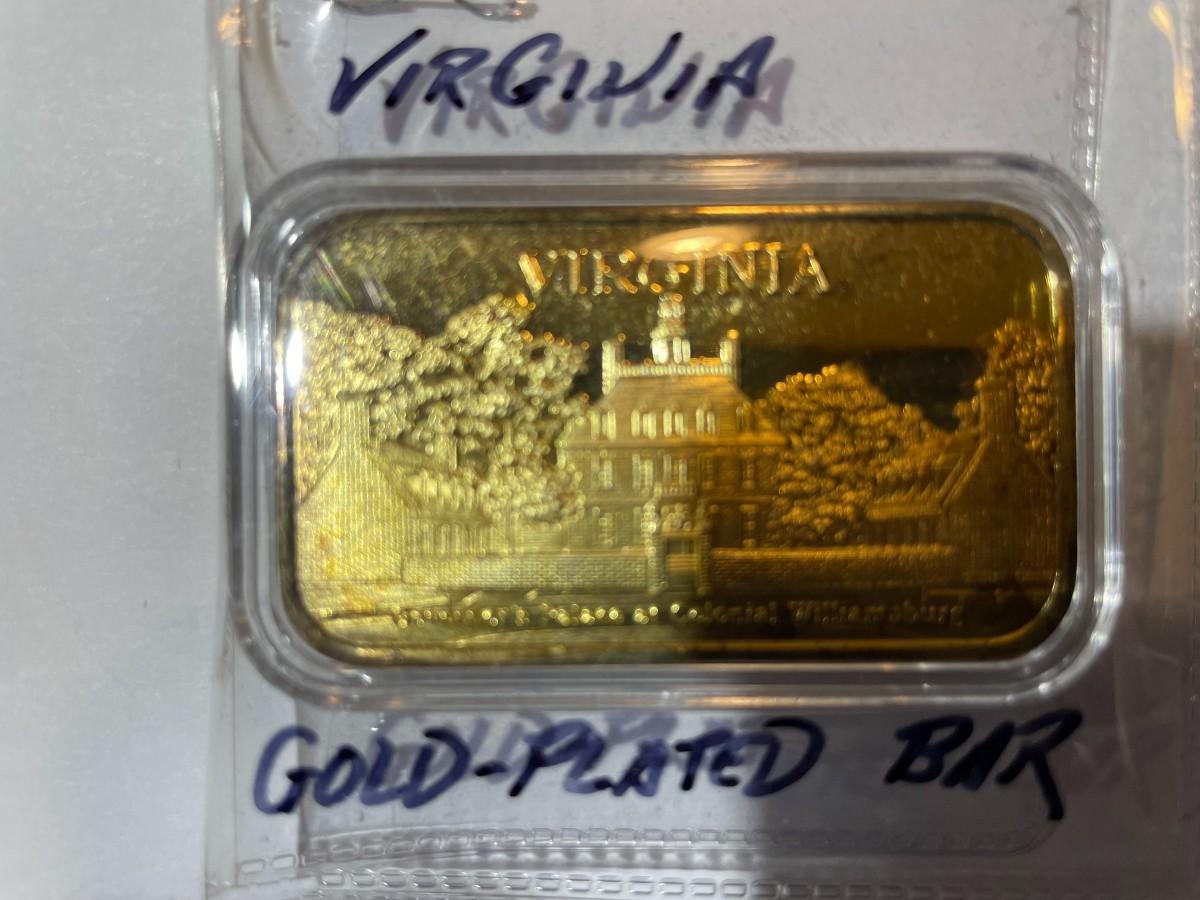 Vintage VIRGINIA 18k Gold-Plated Bar as Pictured. | EstateSales.org