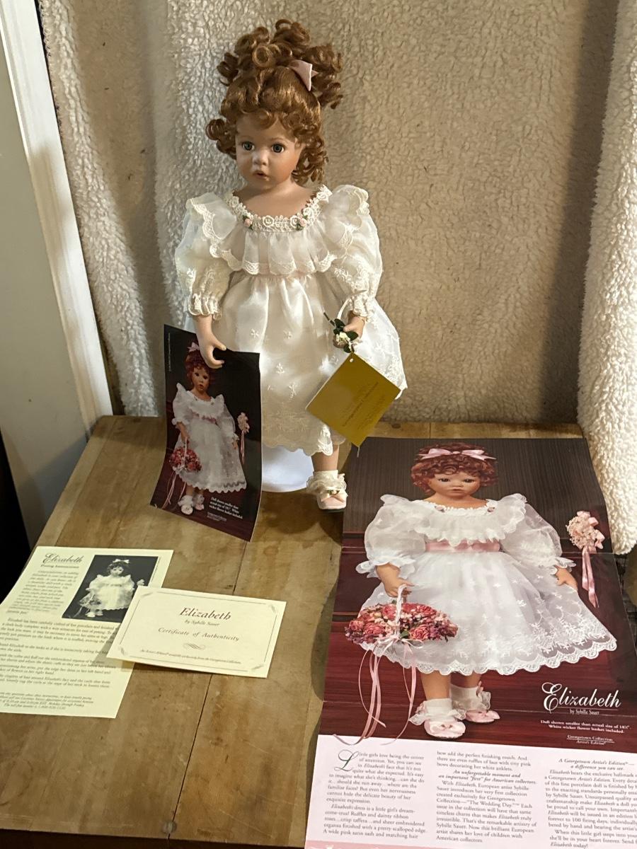 1997 GEORGETOWN COLLECTION THE WEDDING DAY ELIZABETH DOLL SYBILLE SAUER ...