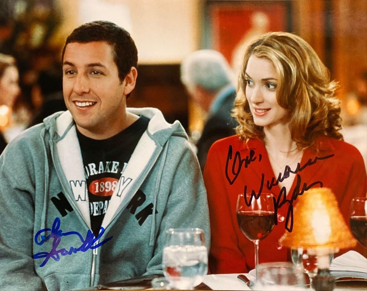 Mr. Deeds Adam Sandler and Winona Ryder signed movie photo ...