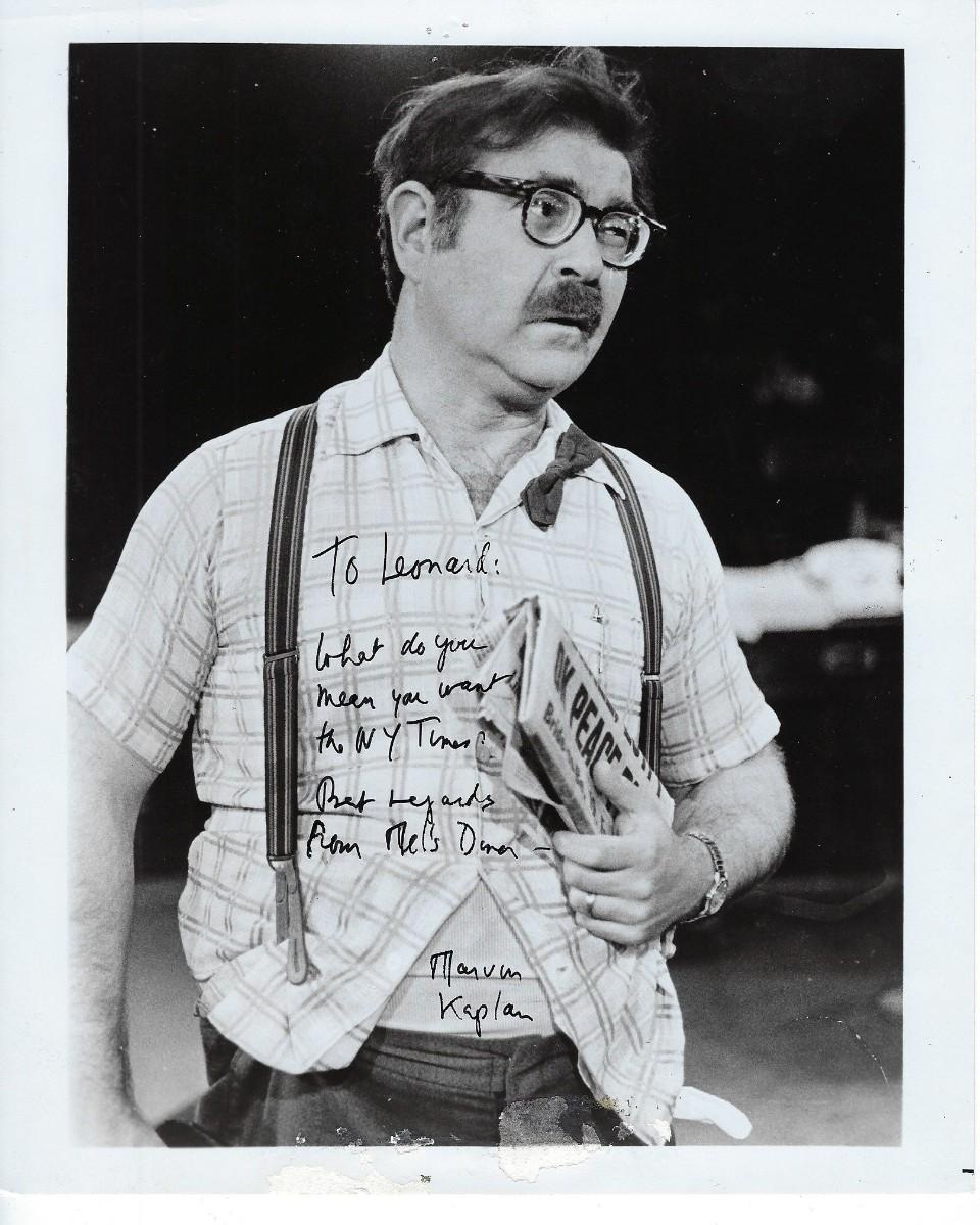 Marvin Kaplan Signed Photo | EstateSales.org