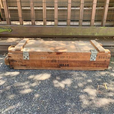 LOT 152 S: Vintage Military Wooden Rifle Box | EstateSales.org