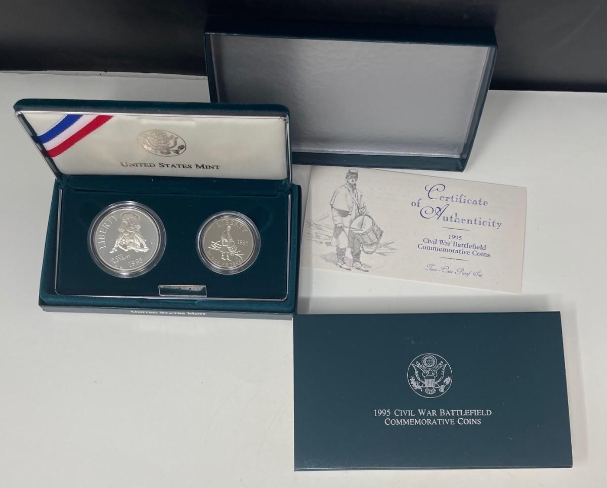 1995 Civil War Battlefield Commemorative Coins w/ COA | EstateSales.org