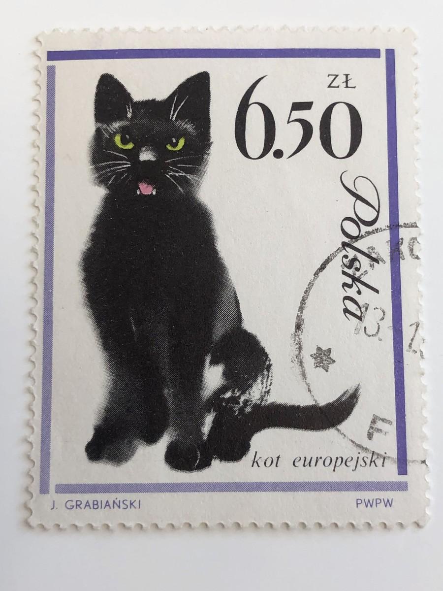 1964 Black Cat Stamp - Poland | EstateSales.org