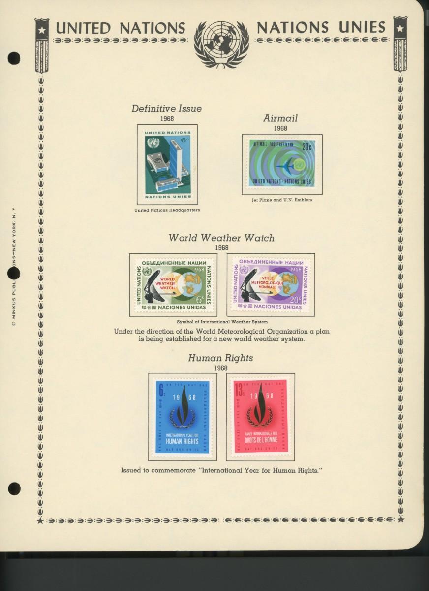 RARE United Nations Human Rights Stamps 1968 | EstateSales.org