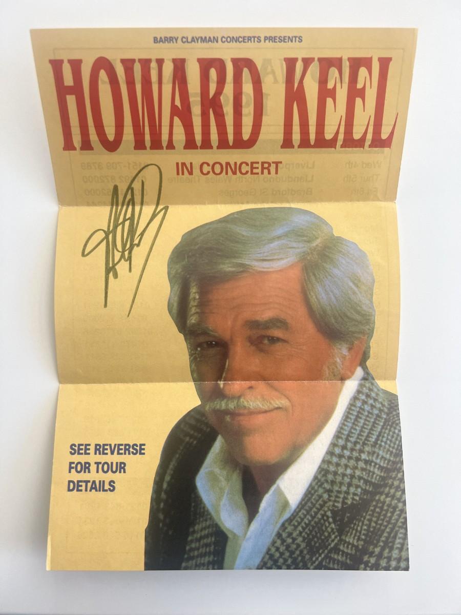 Howard Keel signed concert mini poster | EstateSales.org