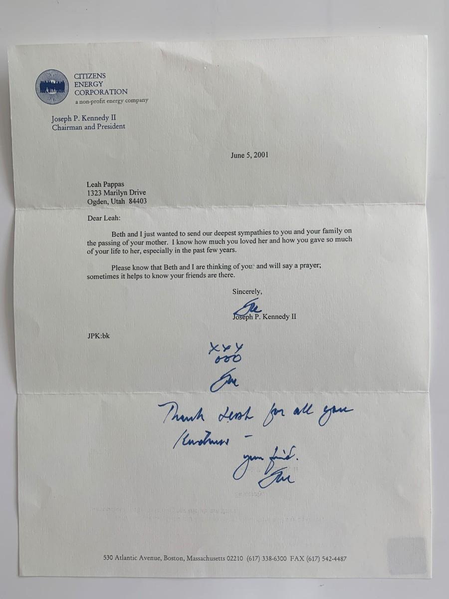 Joseph P. Kennedy II Signed Letter | EstateSales.org