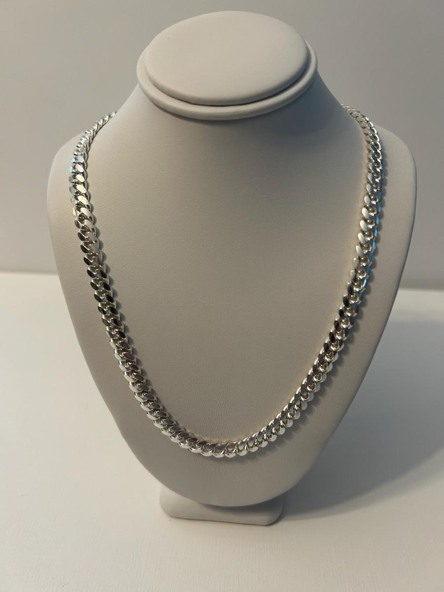 New Sterling silver 22 inch 55 grams Miami Cuban 6.3mm | EstateSales.org