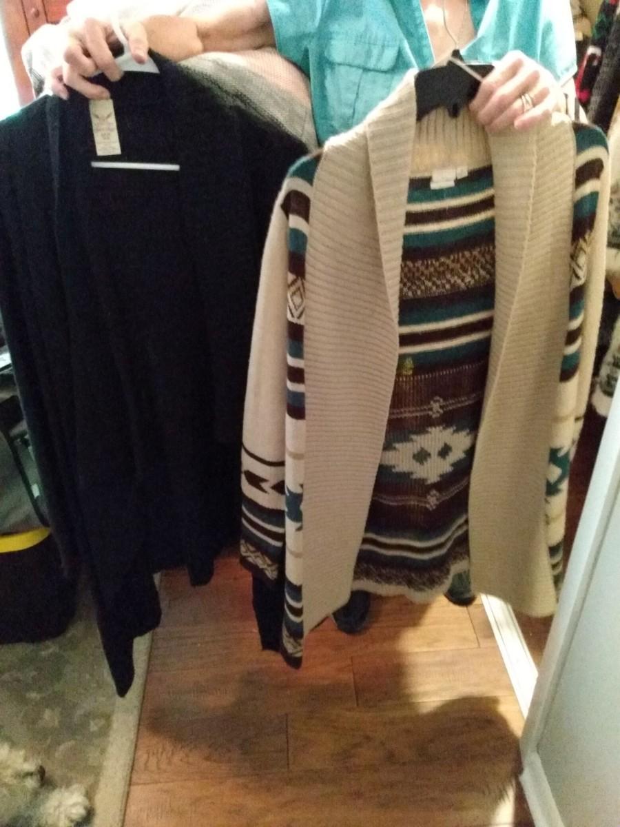 2 over throw sweaters | EstateSales.org