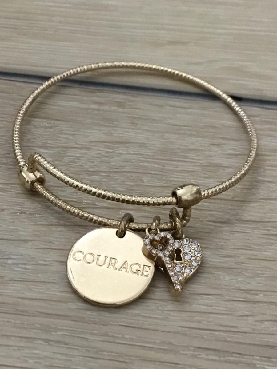 Mary Kay gold tone Courage bracelet | EstateSales.org