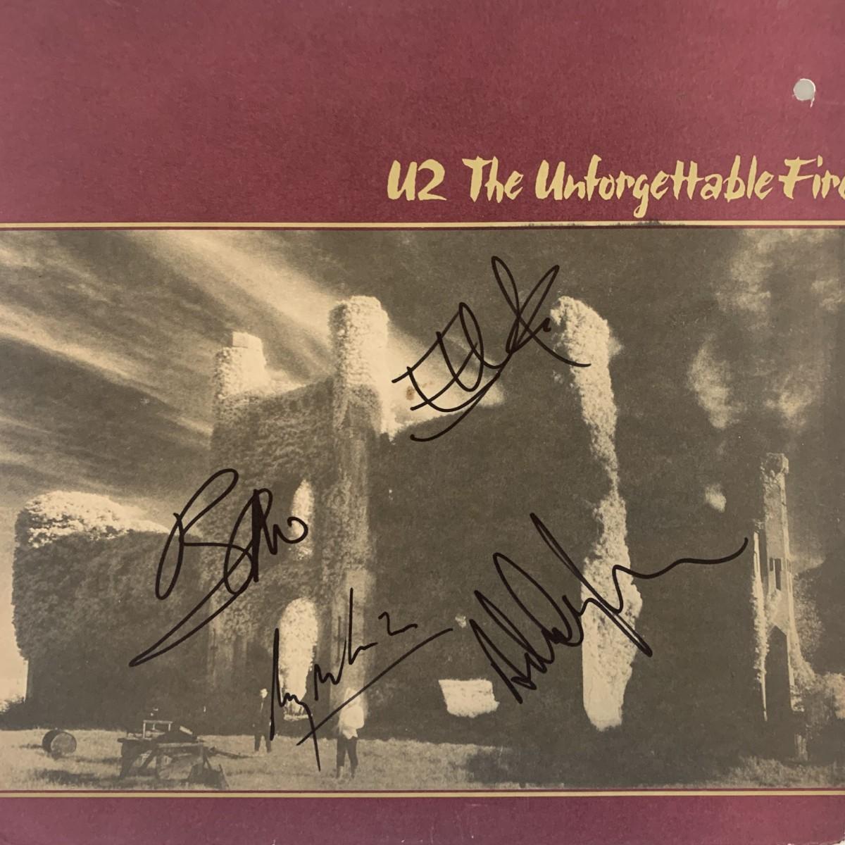 U2 Signed record Unforgettable Fire | EstateSales.org