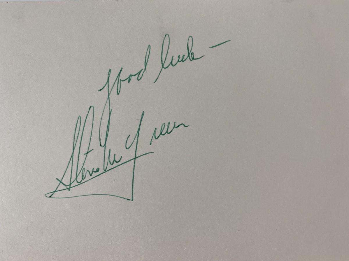 Steve McQueen original signature | EstateSales.org