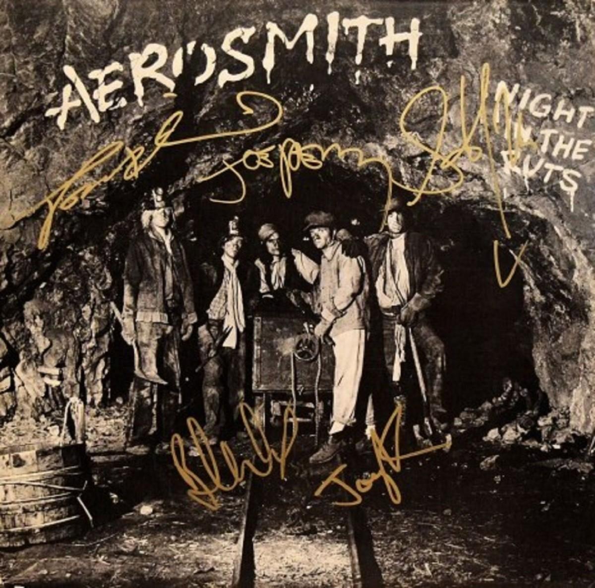 Aerosmith signed Night In The Ruts album | EstateSales.org