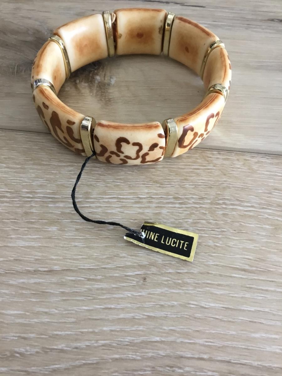 Genuine Lucite stretchy bracelet | EstateSales.org