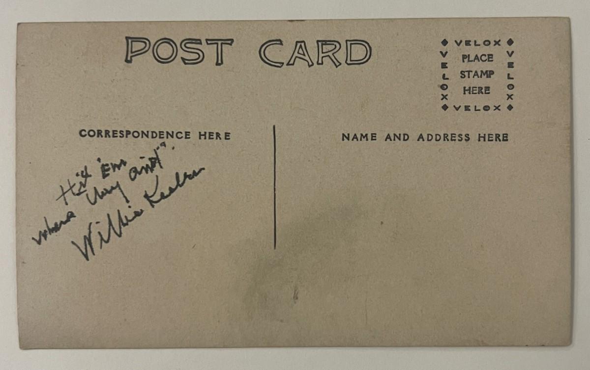 Willie Keeler signed post card | EstateSales.org