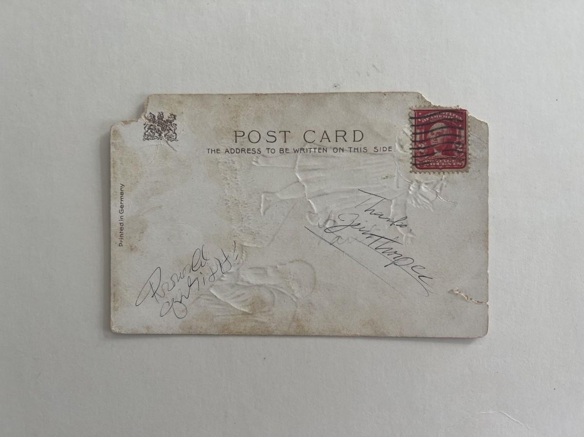 Jim Thorpe signed post card | EstateSales.org