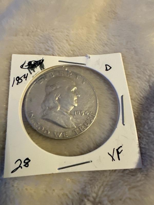1954 D BENJAMIN FRANKLIN US COIN HALF VF | EstateSales.org 1954 D BENJAMIN FRANKLIN US COIN HALF VF | EstateSales.org