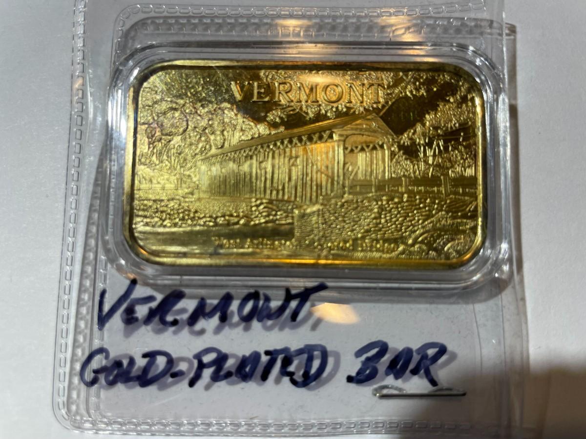 Vintage VERMONT 18k Gold-Plated Bar as Pictured. | EstateSales.org