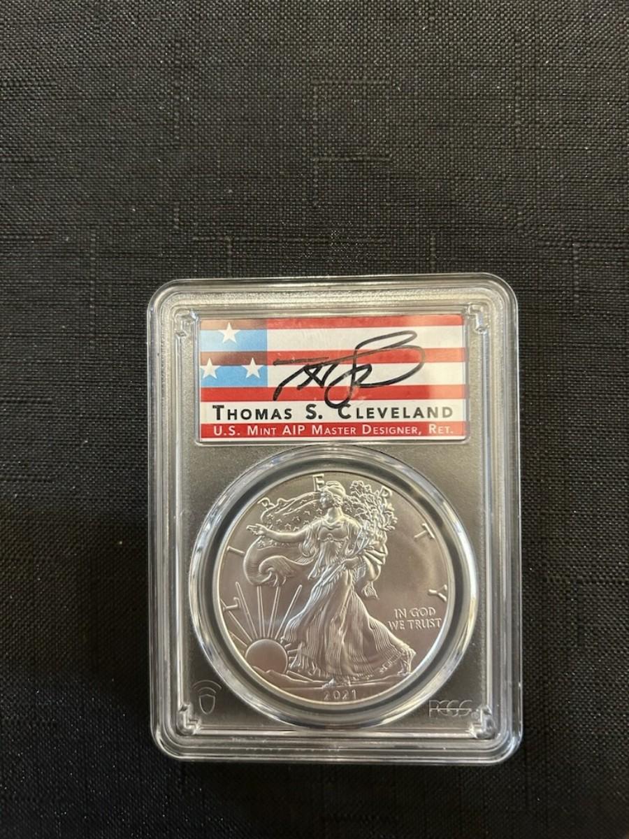 2021 US MINT SILVER EAGLE MASTER DESIGNER THOMAS CLEVELAND ...
