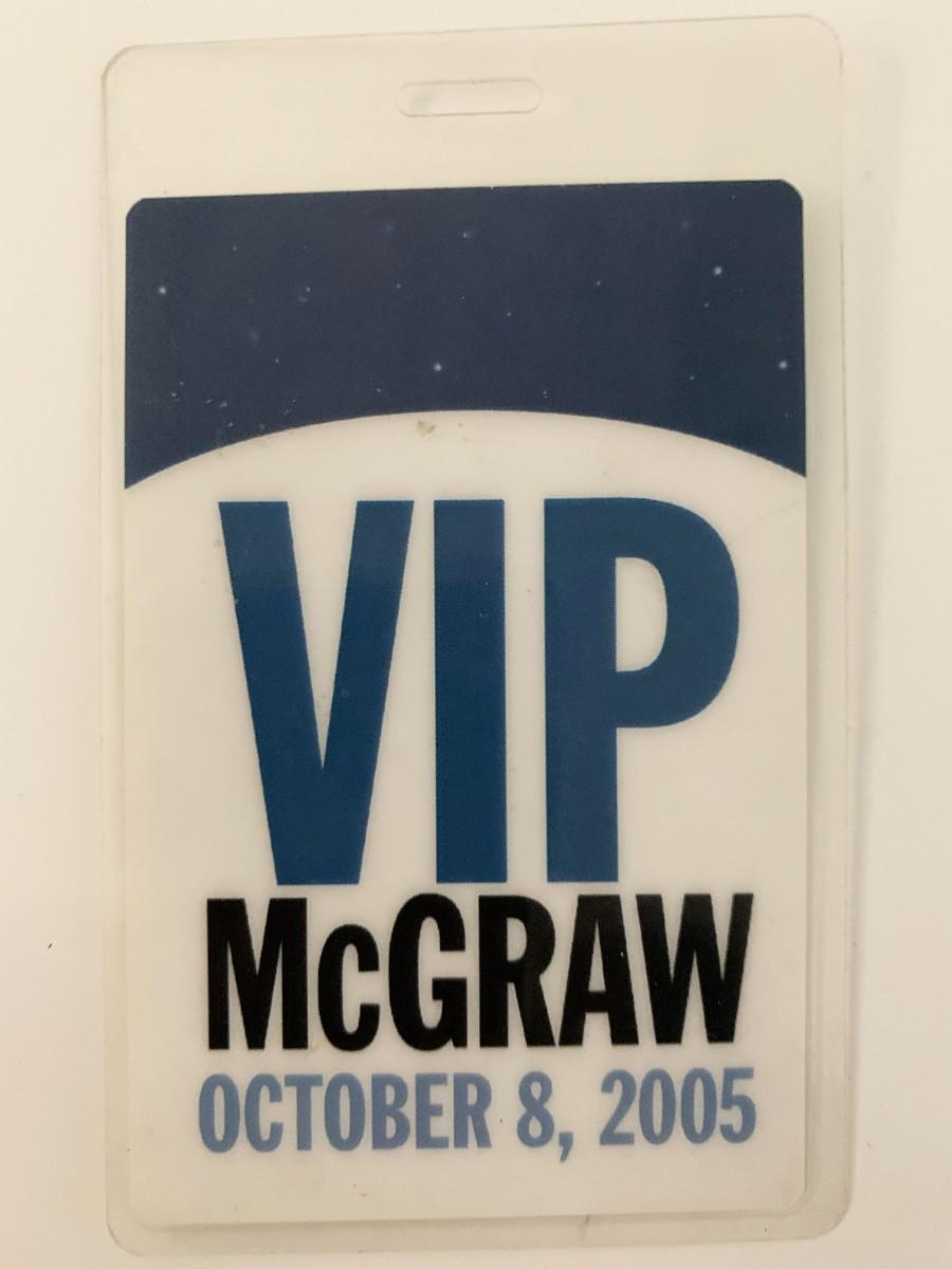 Tim McGraw backstage pass | EstateSales.org