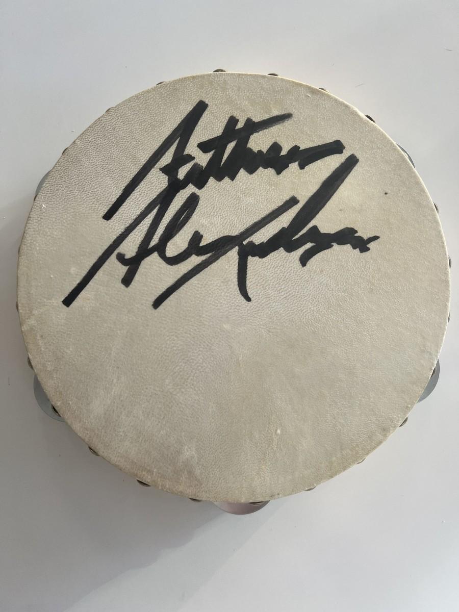 Arthur Alexander signed tambourine | EstateSales.org