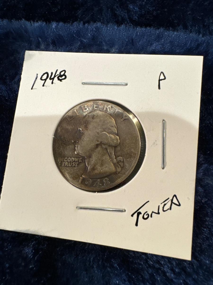 1948 P George Washington toned | EstateSales.org