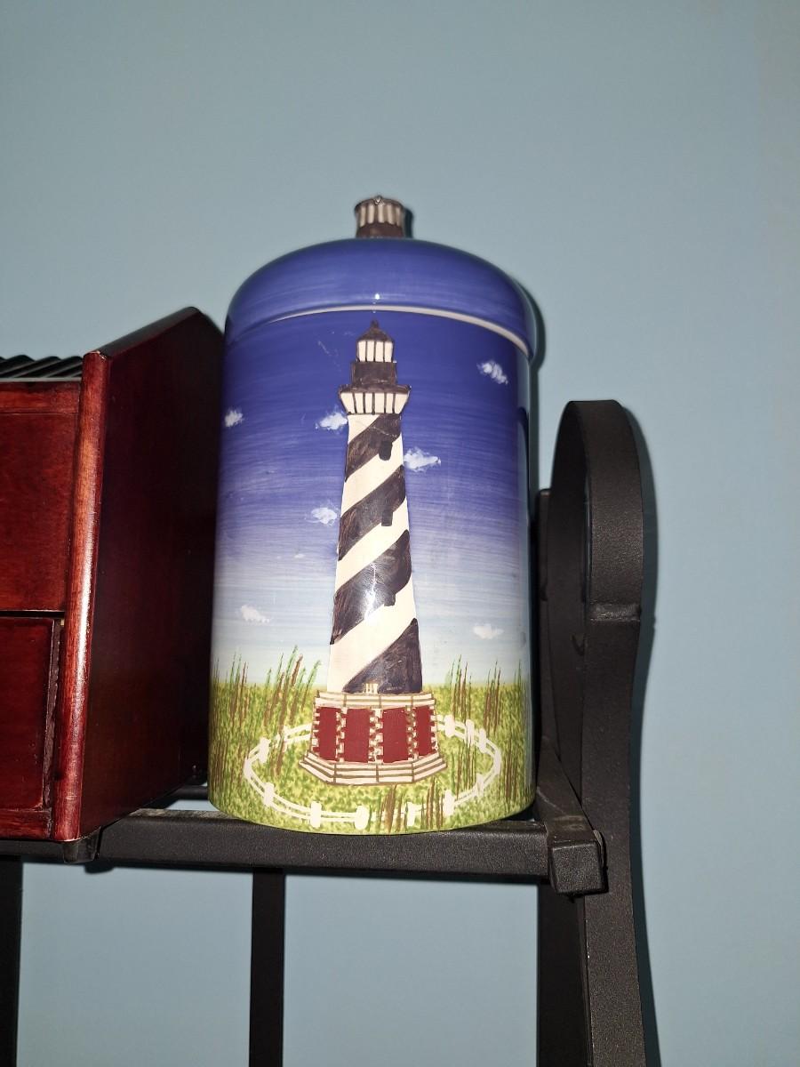 LIghthouse Canister | EstateSales.org