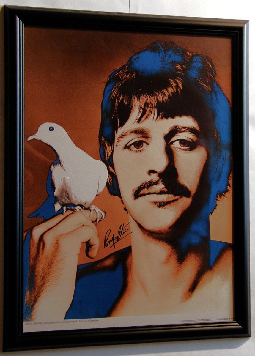 Framed Ringo Starr signed poster | EstateSales.org