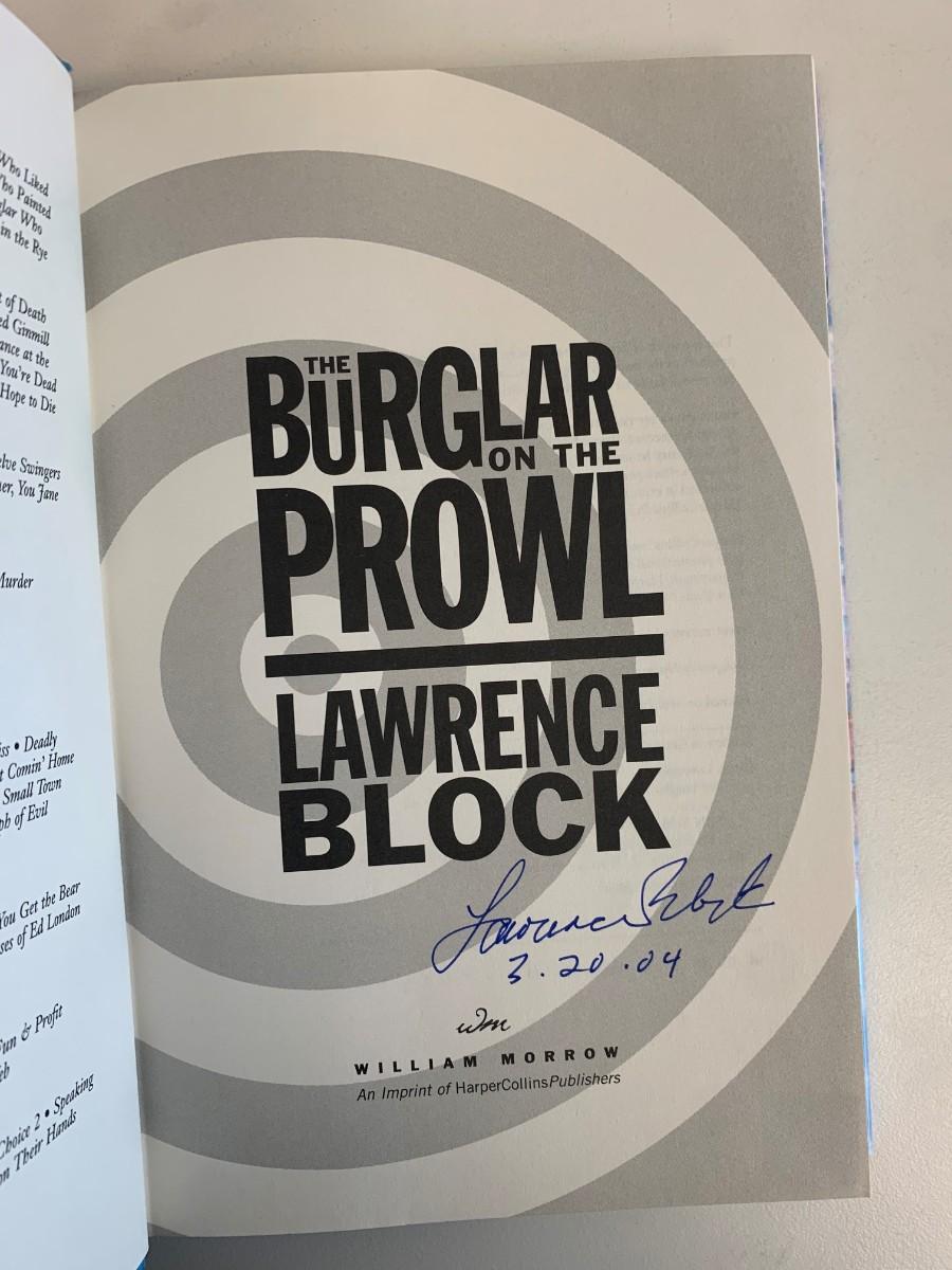 The Burglar on the Prowl Lawrence Block signed first edition book ...